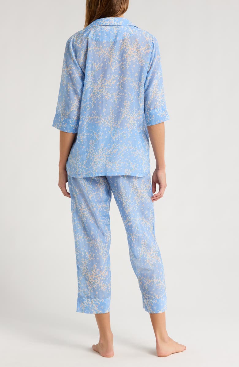 Papinelle Cheri Blossom Cotton & Silk Crop Pajamas | Nordstromrack