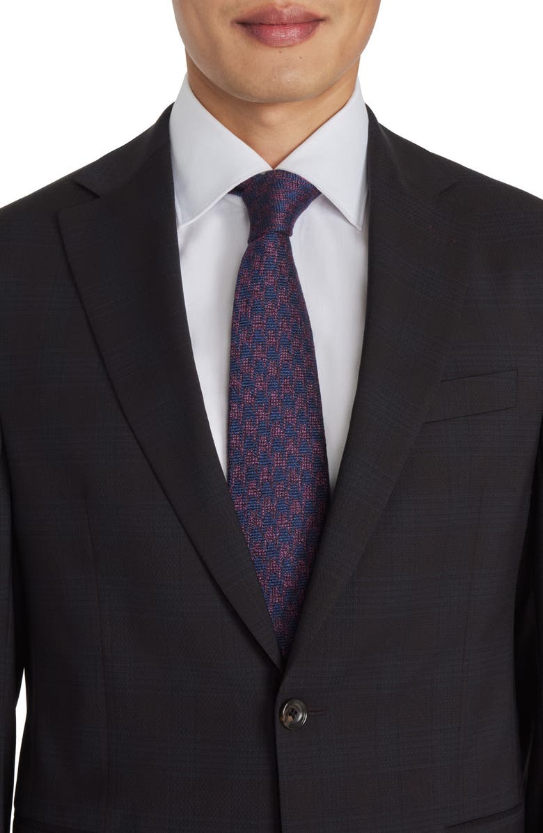 Jack Victor Dean Plaid Soft Constructed Stretch Wool Suit | Nordstromrack