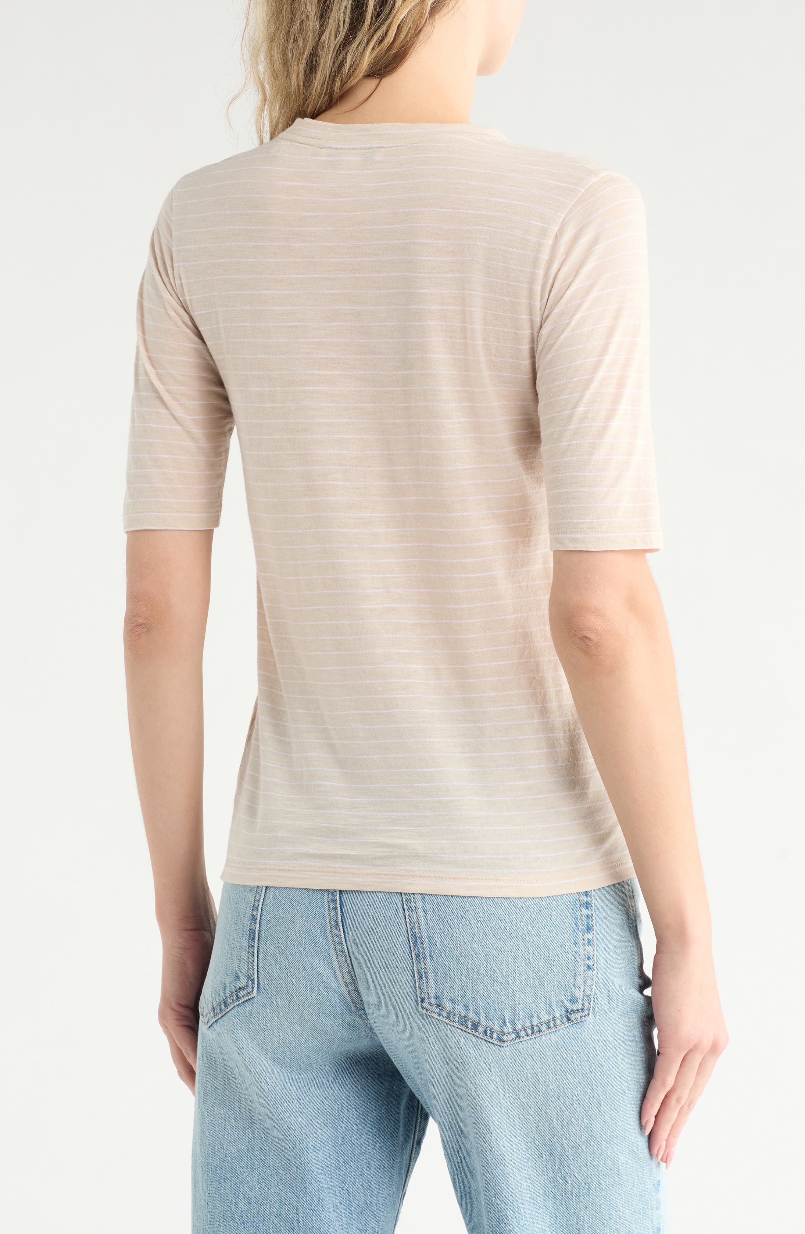 Vince Essential Elbow Length Sleeve Pima Cotton T-Shirt | Nordstromrack