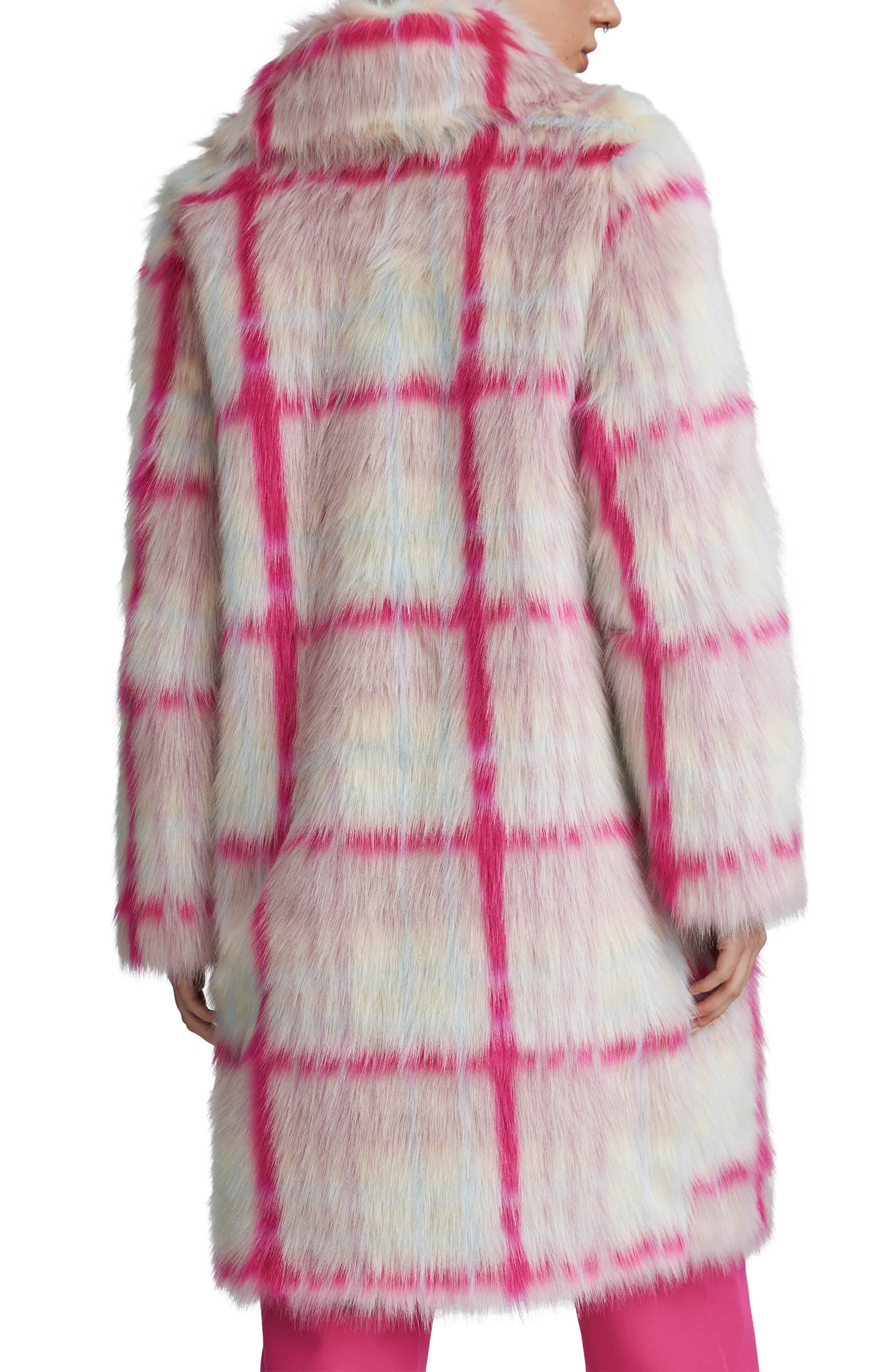 NVLT Fancy Plaid Faux Fur Jacket | Nordstromrack