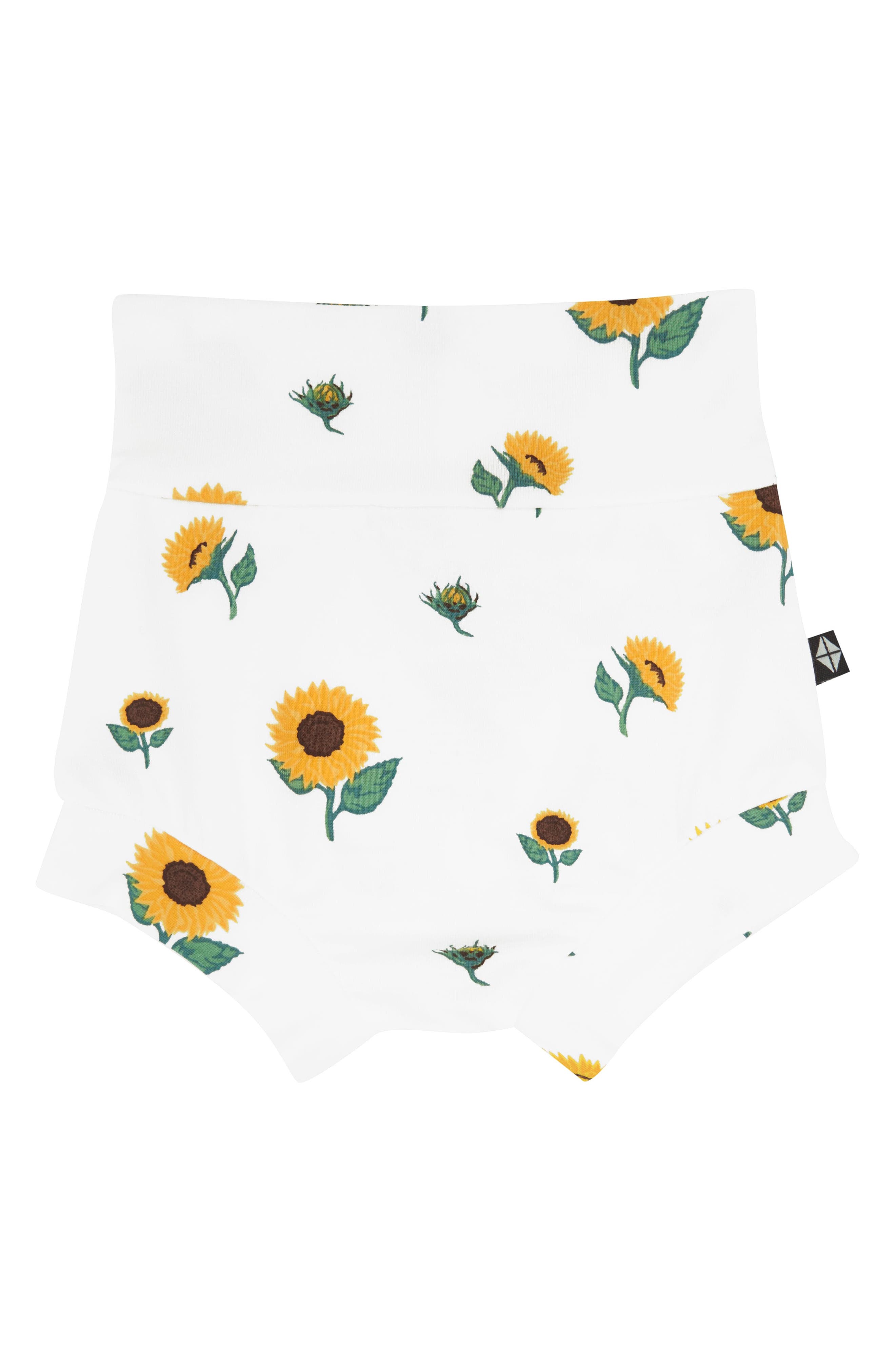 Kyte BABY Sunflower Bummies Shorts | Nordstromrack
