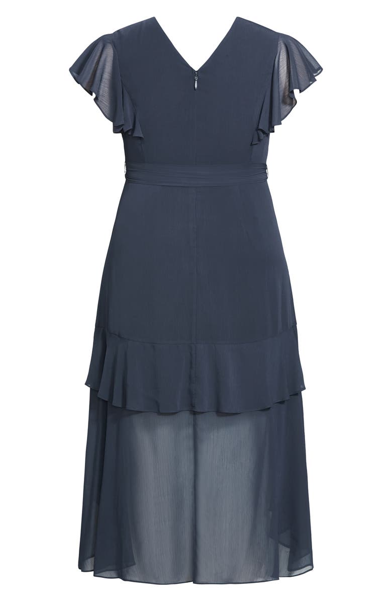 City Chic Flirty Tiered High-Low Dress | Nordstromrack