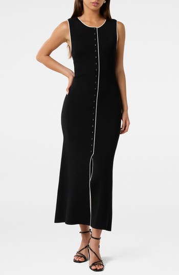 Ever New Ophelia Tipped Ribbed Sweater Dress | Nordstrom