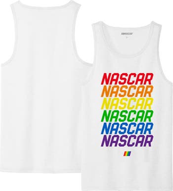 CHECKERED FLAG Men's Checkered Flag Sports Black NASCAR Logo Pride Tank ...