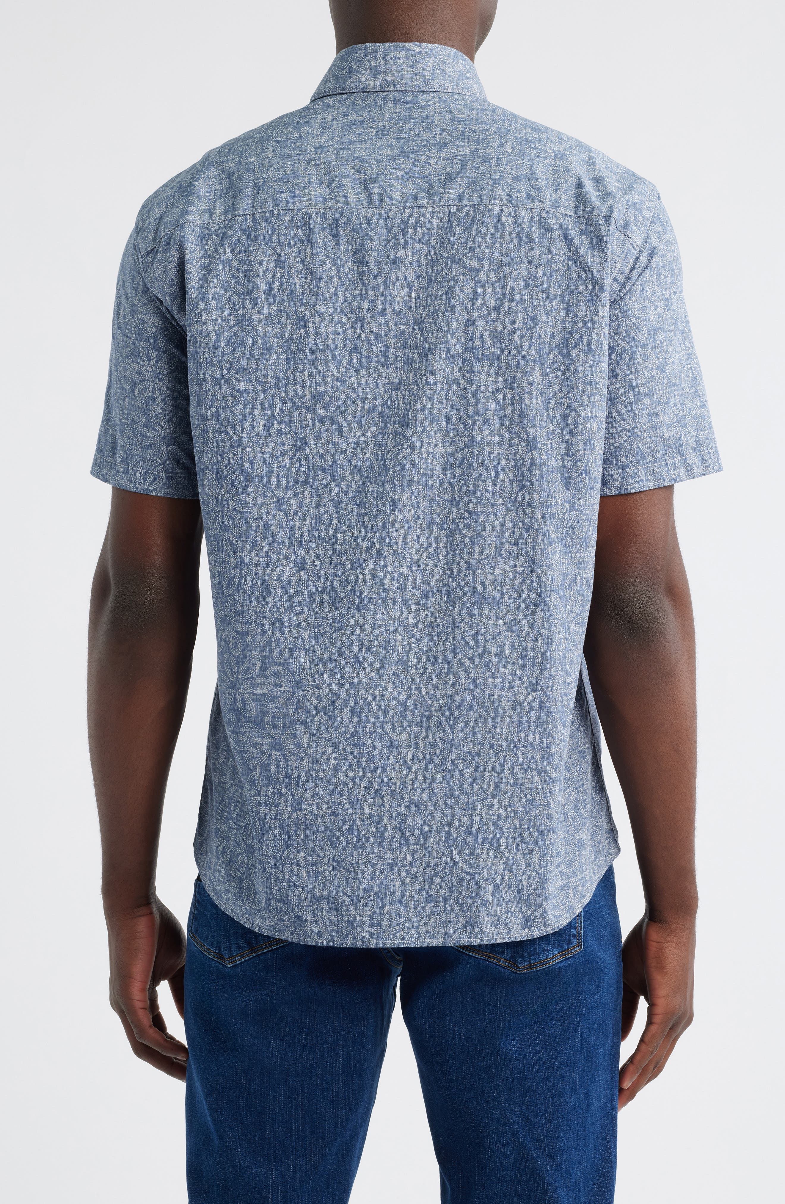 Robert Barakett Roland Short Sleeve Button-Up Shirt | Nordstrom