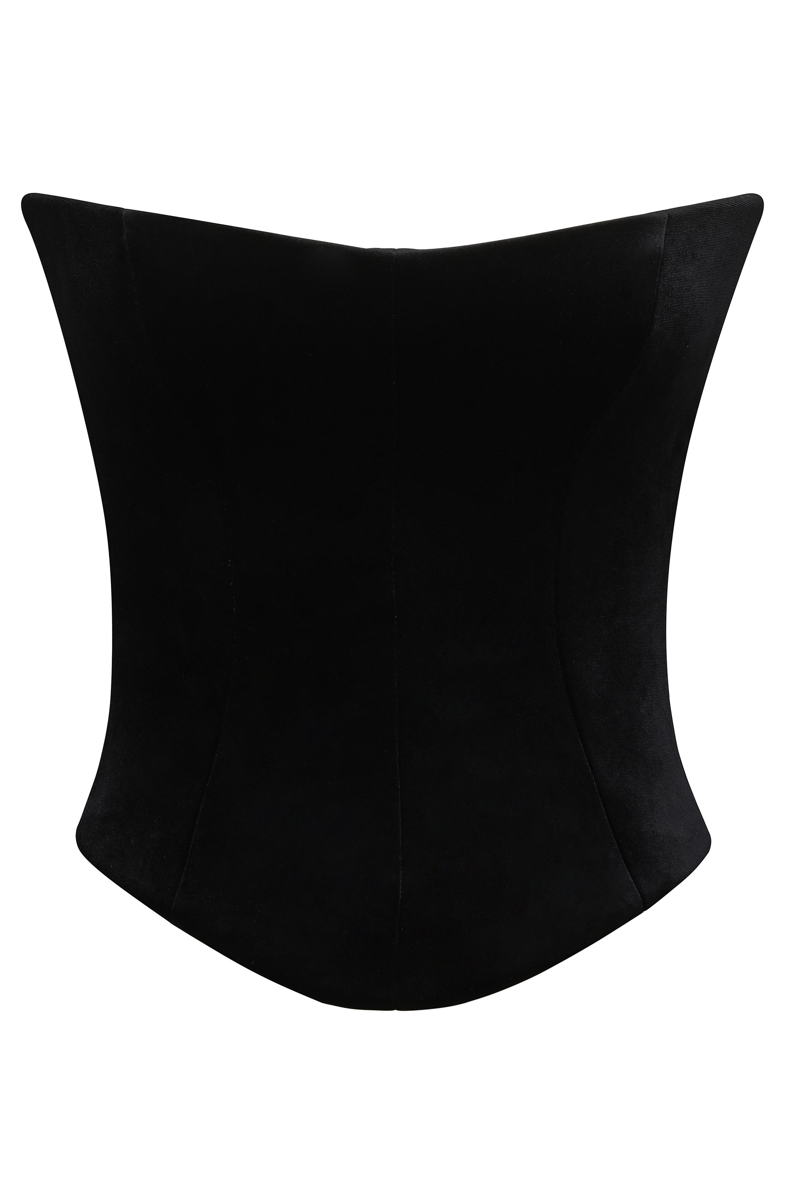 HOUSE OF CB Omari Strapless Velvet Corset Top | Nordstrom