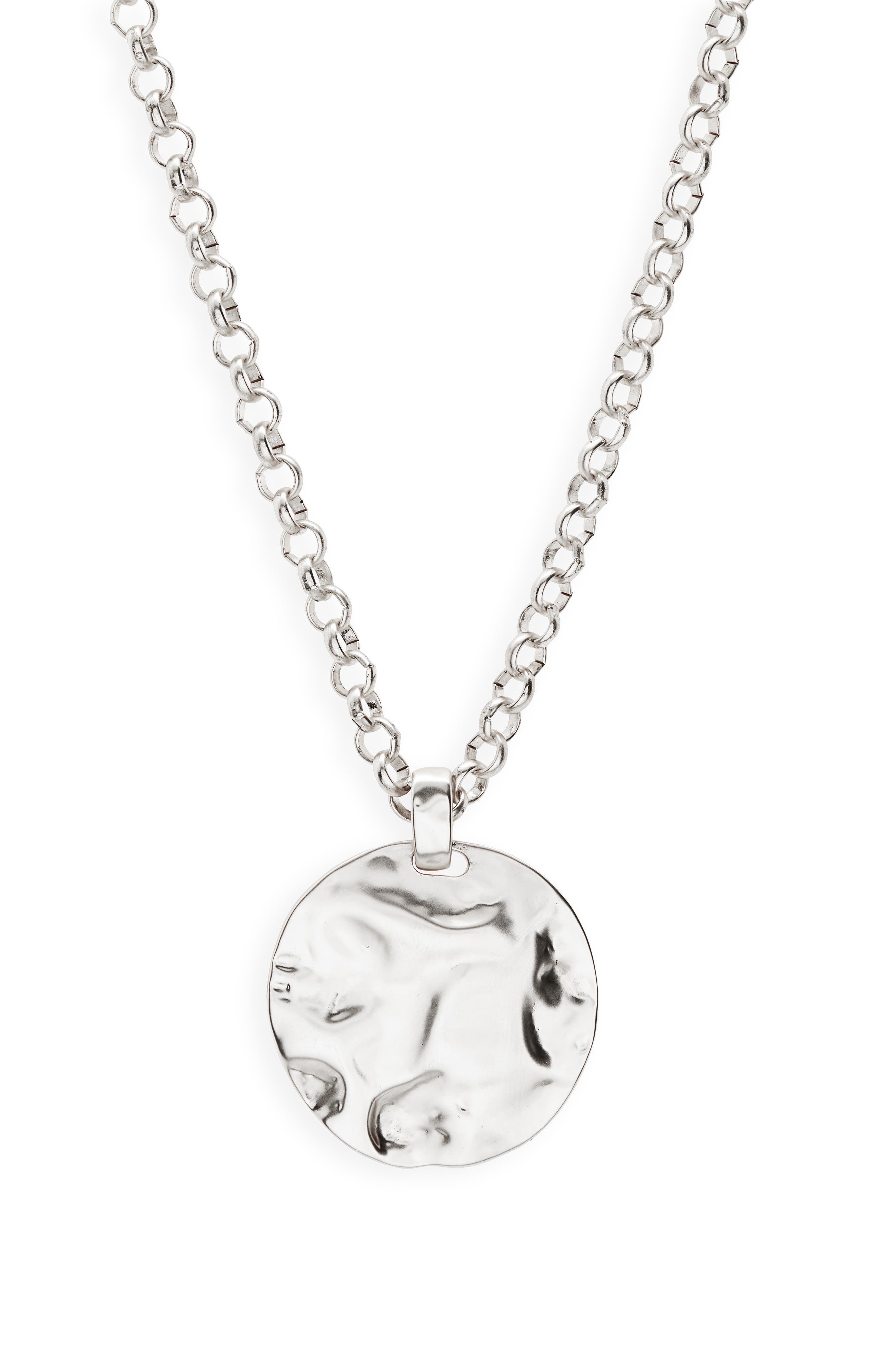 Karine Sultan Long Dollop Disc Pendant Necklace | Nordstrom
