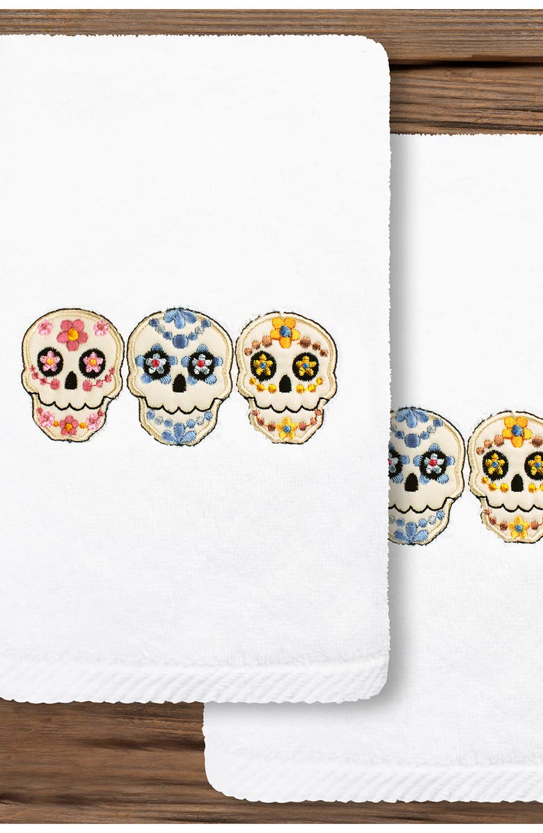 Linum Home Textiles Skulls Embroidered Luxury 100% Turkish Cotton Hand ...