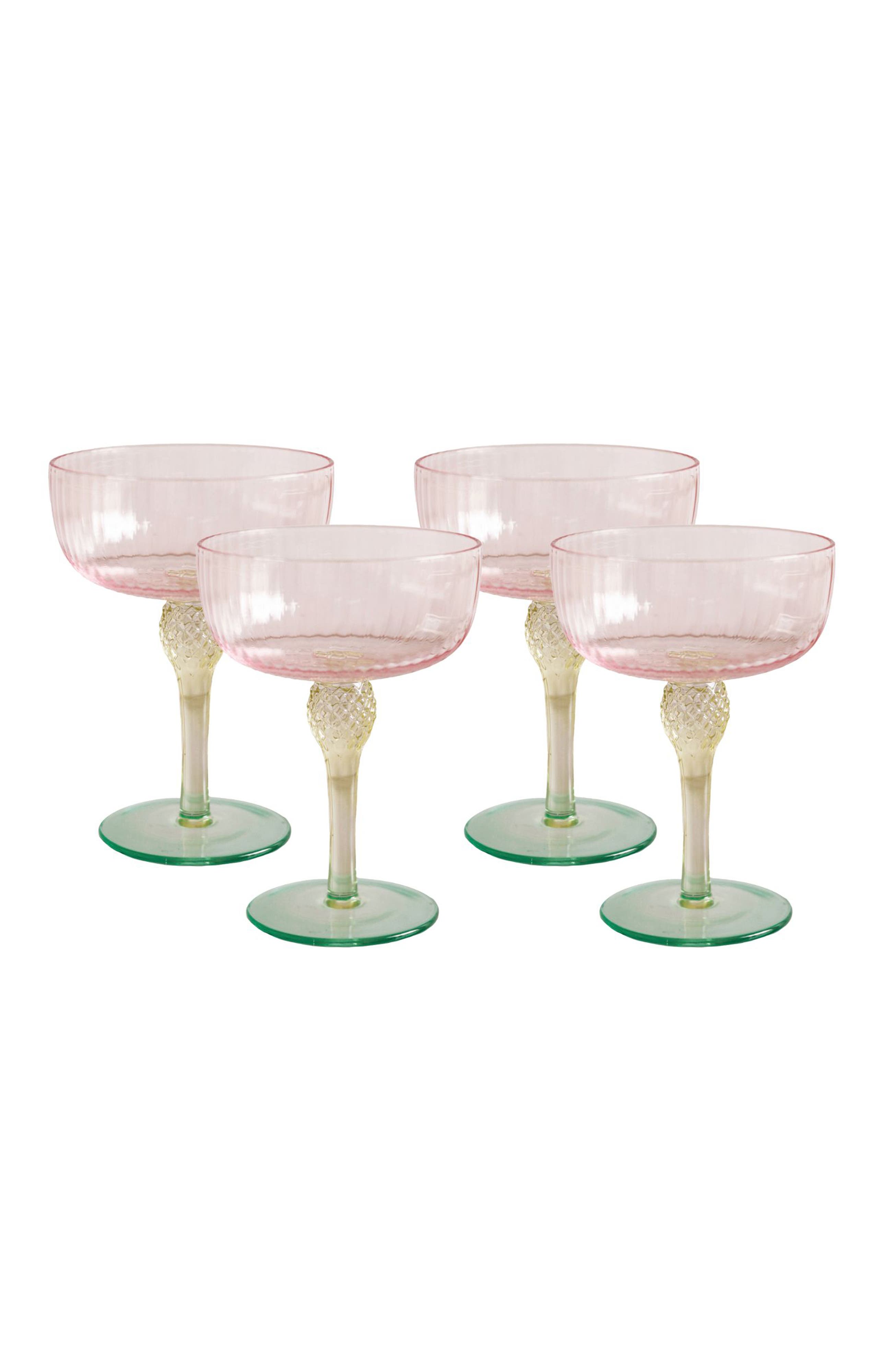 BEATRIZ BALL Collection Glass Aquarelle Coupe Set of 4 | Nordstrom