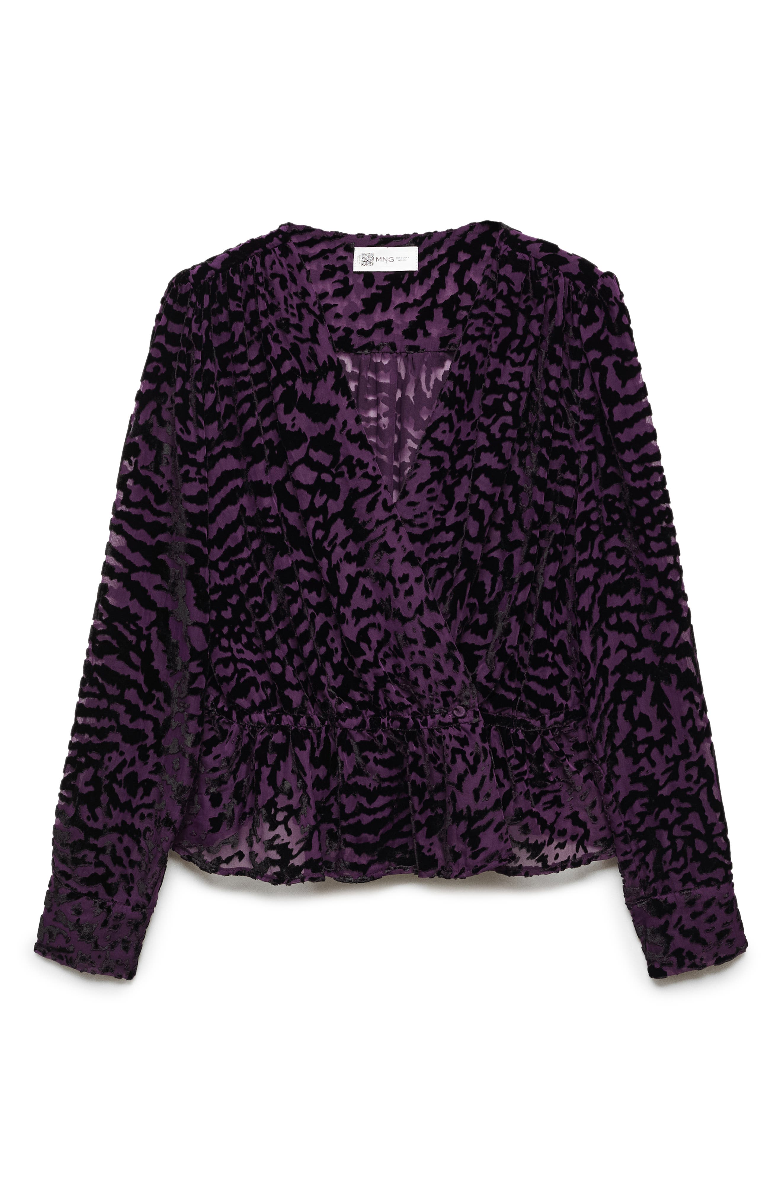 Animal Pattern Burnout Velvet Top (Women) | Nordstromrack