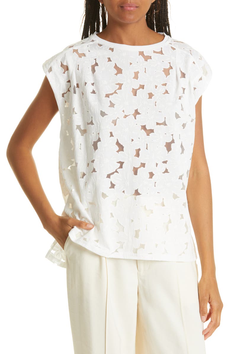 Ted Baker London Ericah Burnout Semisheer Top | Nordstromrack