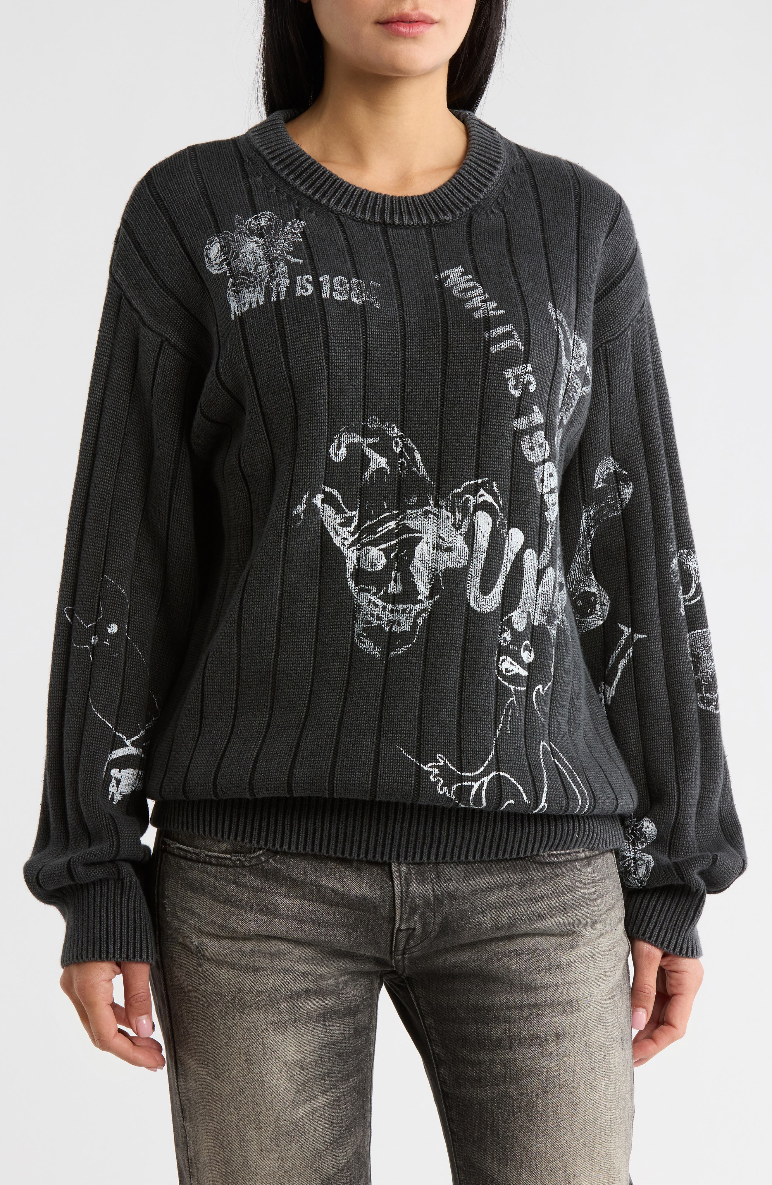 R13 Drop Needle Boyfriend Sweater | Nordstromrack