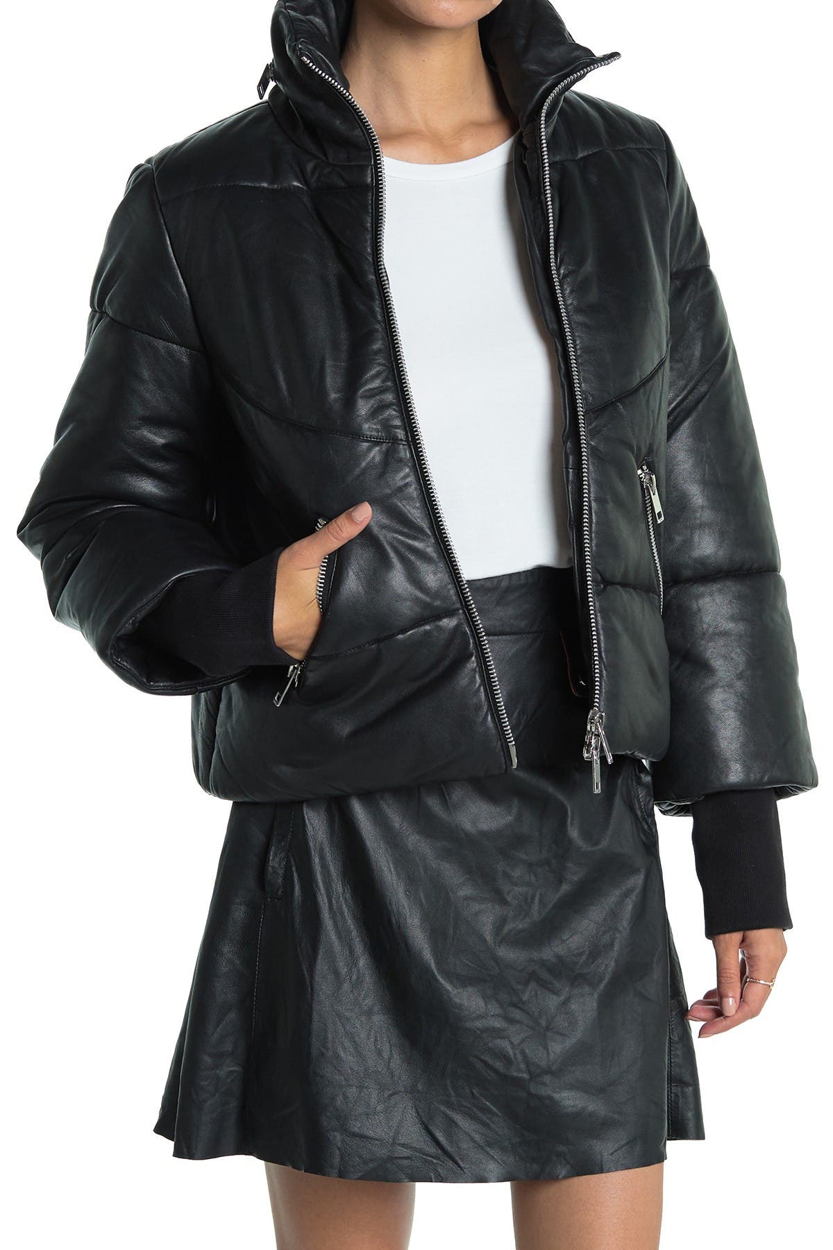 Walter Baker Edwina Leather Puffer Jacket | Nordstromrack