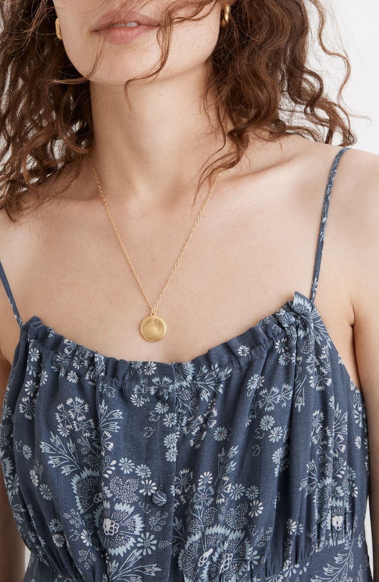 Madewell Tie Back Button Front Midi Dress | Nordstromrack
