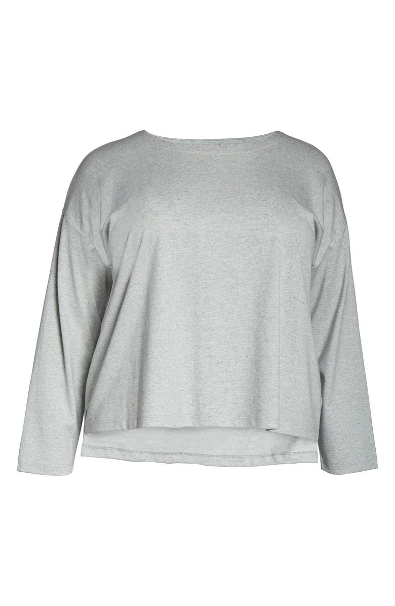 Eileen Fisher Jewel Neck Melangé Box Top | Nordstrom