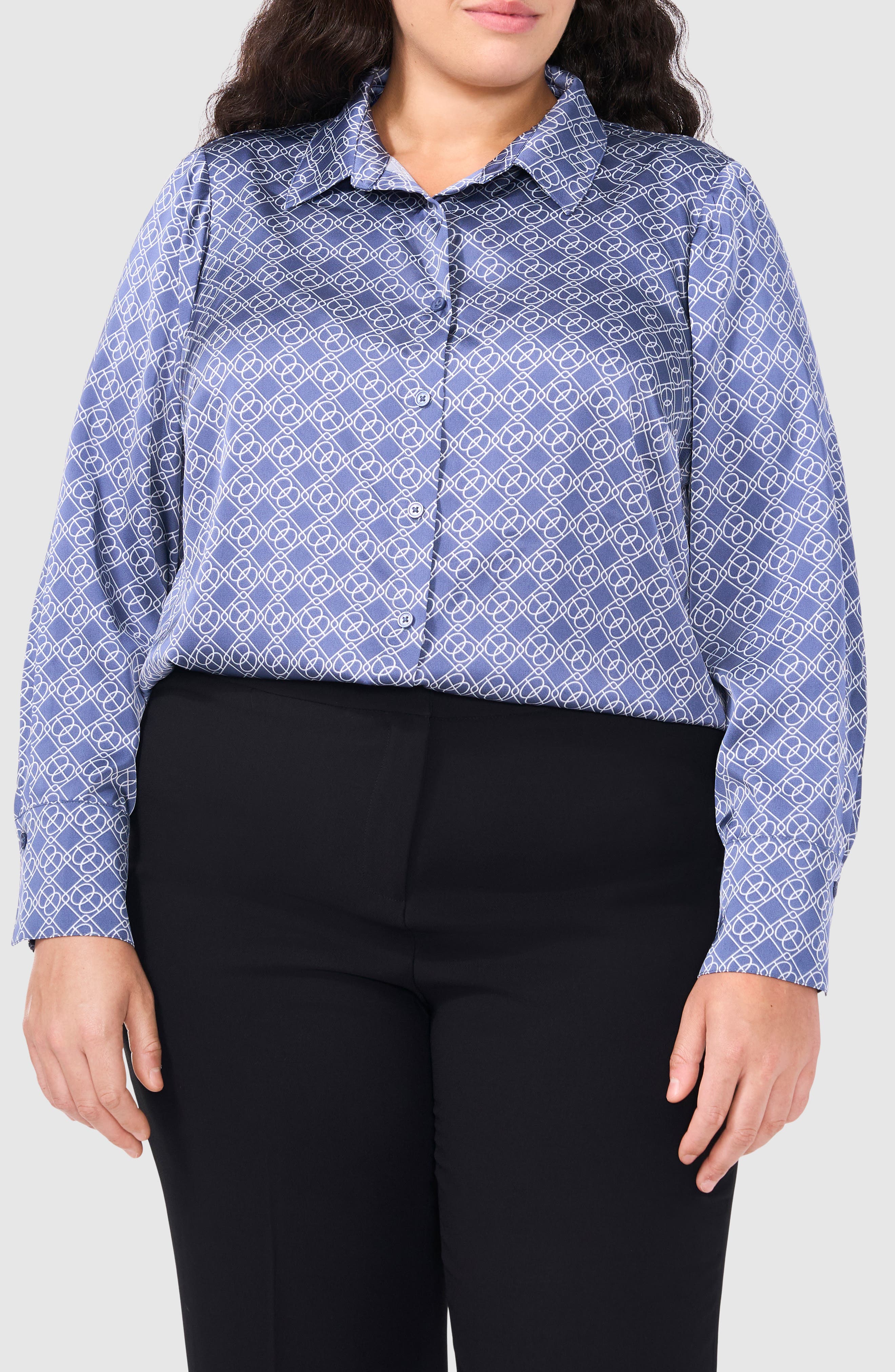 Satin Charmeuse Button-Up Shirt (Women) | Nordstromrack