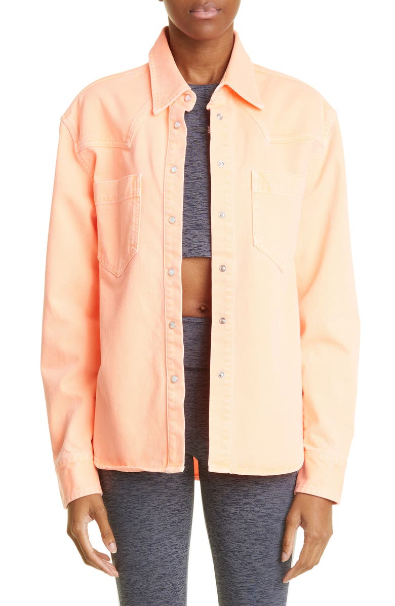 Palm Angels Cotton Denim Shirt Jacket | Nordstromrack