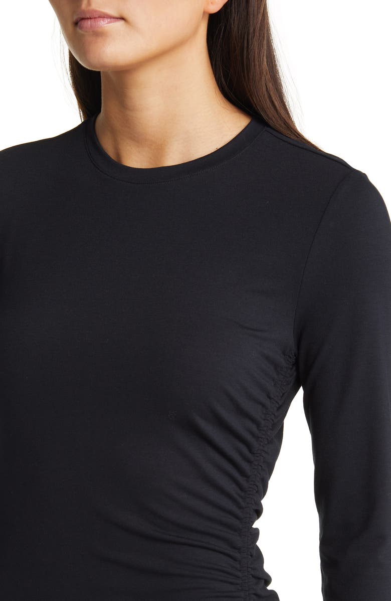 Open Edit Ruched Long Sleeve Midi Dress | Nordstromrack