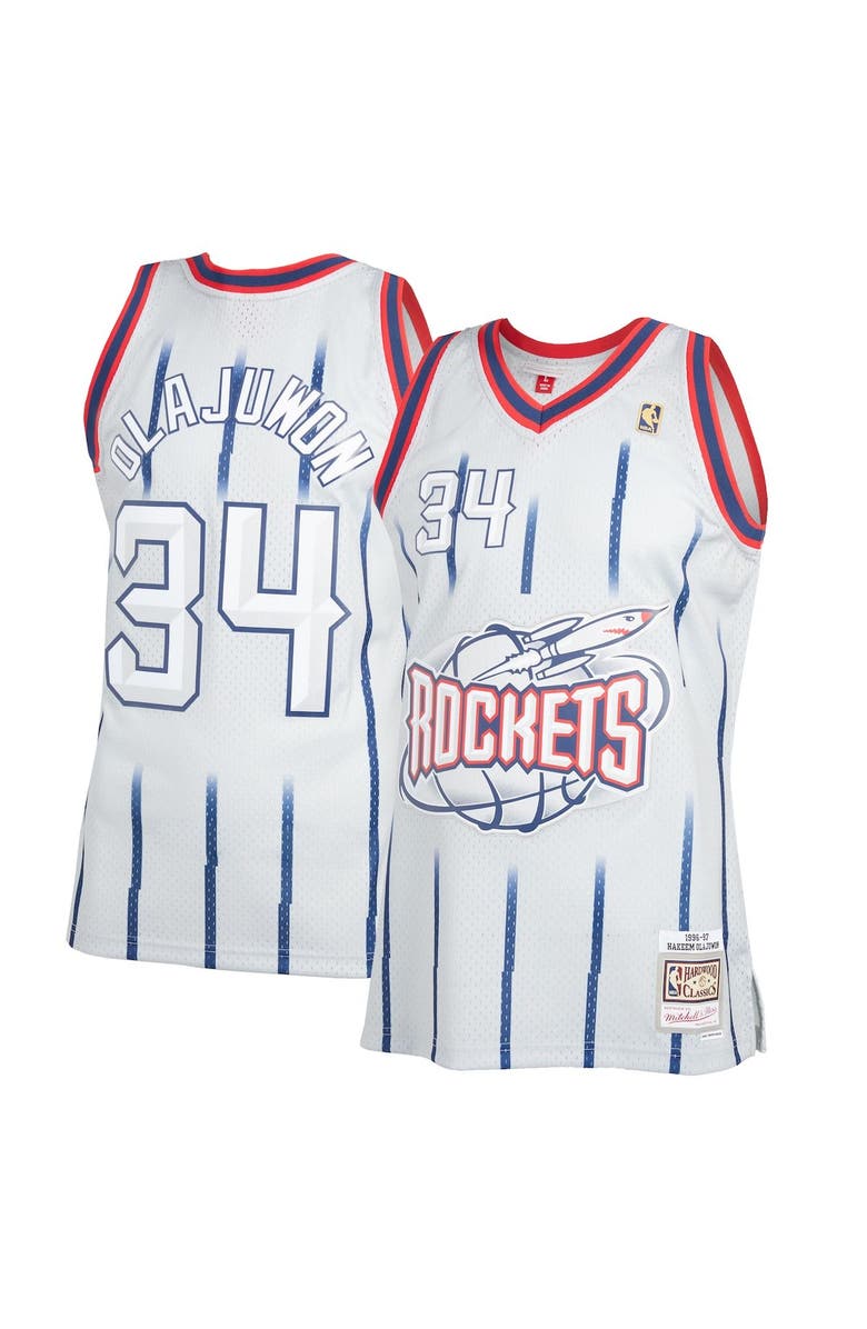 Mitchell & Ness Men's Mitchell & Ness Hakeem Olajuwon Gray Houston ...