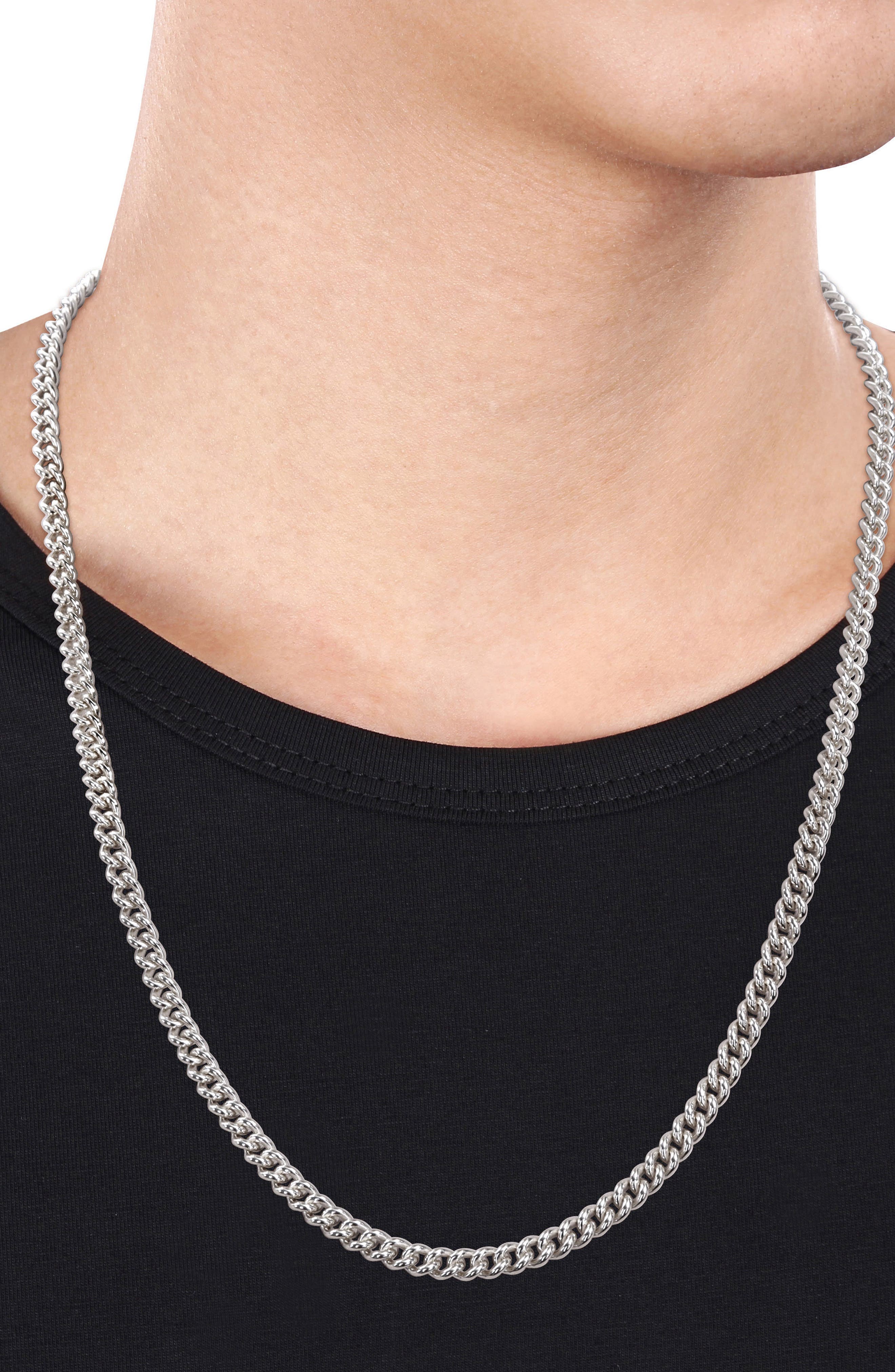 DELMAR Sterling Silver Curb Chain Link Necklace | Nordstromrack