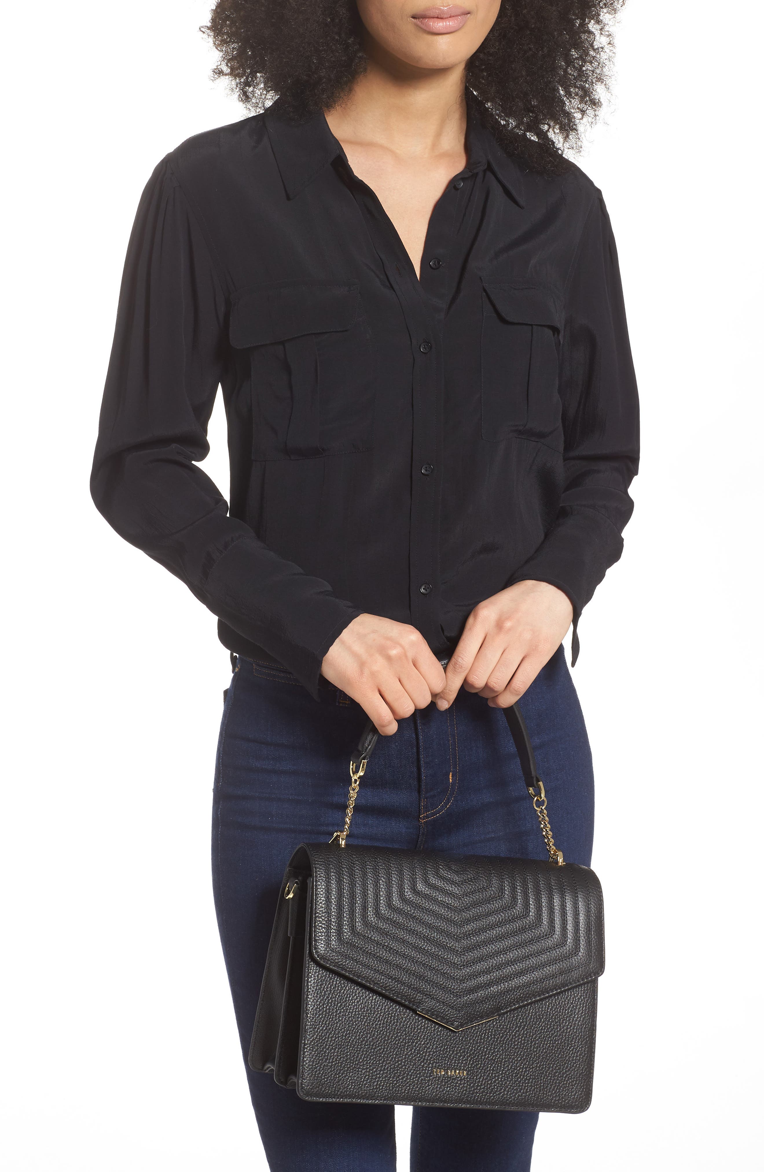 Ted Baker London Brittni Top Handle Leather Envelope Bag | Nordstromrack