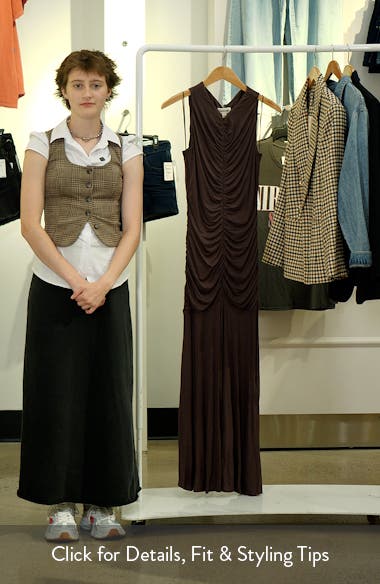 Open Edit Ruched Sleeveless Maxi Dress | Nordstromrack