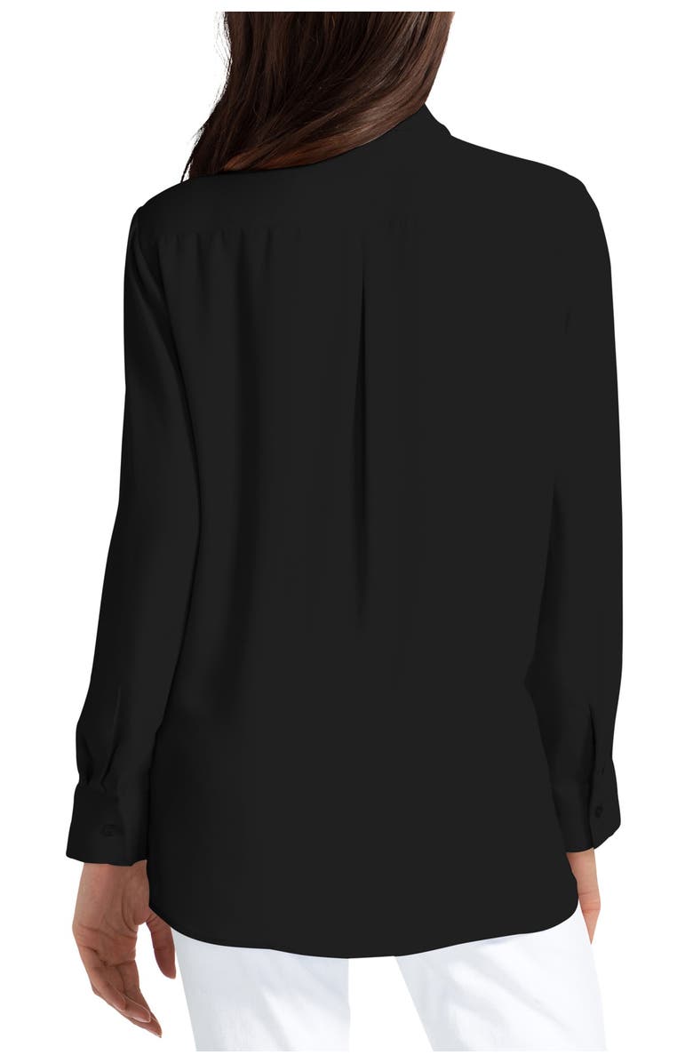 H HALSTON Long Sleeve Button Front Tunic Top | Nordstromrack