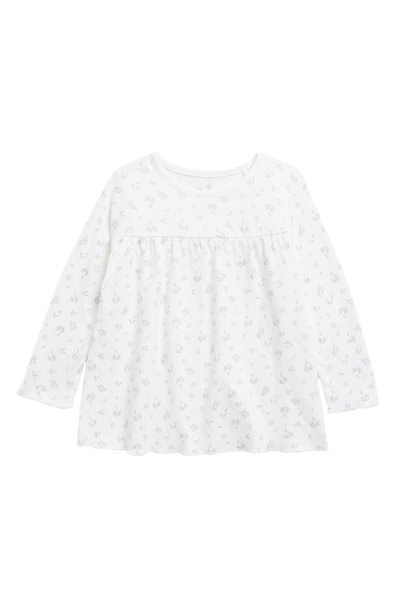 Oliver & Rain Oliver and Rain Floral Pointelle Babydoll Top | Nordstromrack