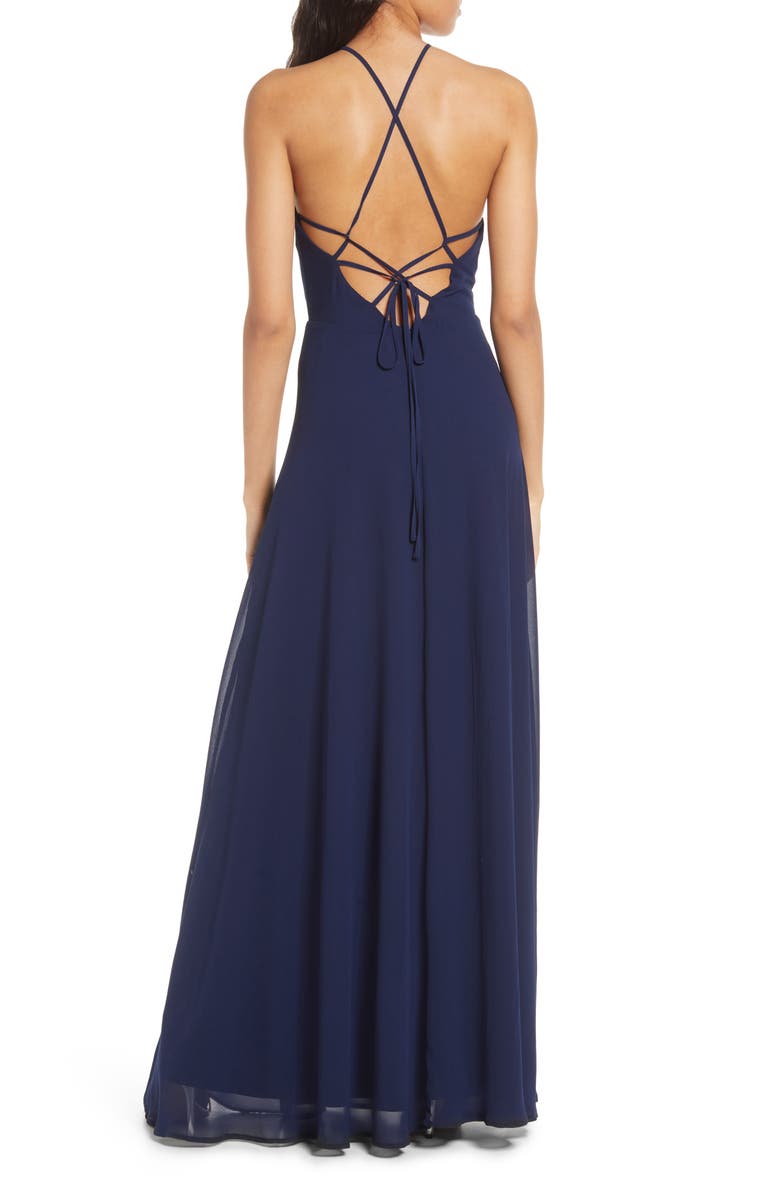 Lulus Magic in the Air Lace-Up Maxi Dress | Nordstromrack