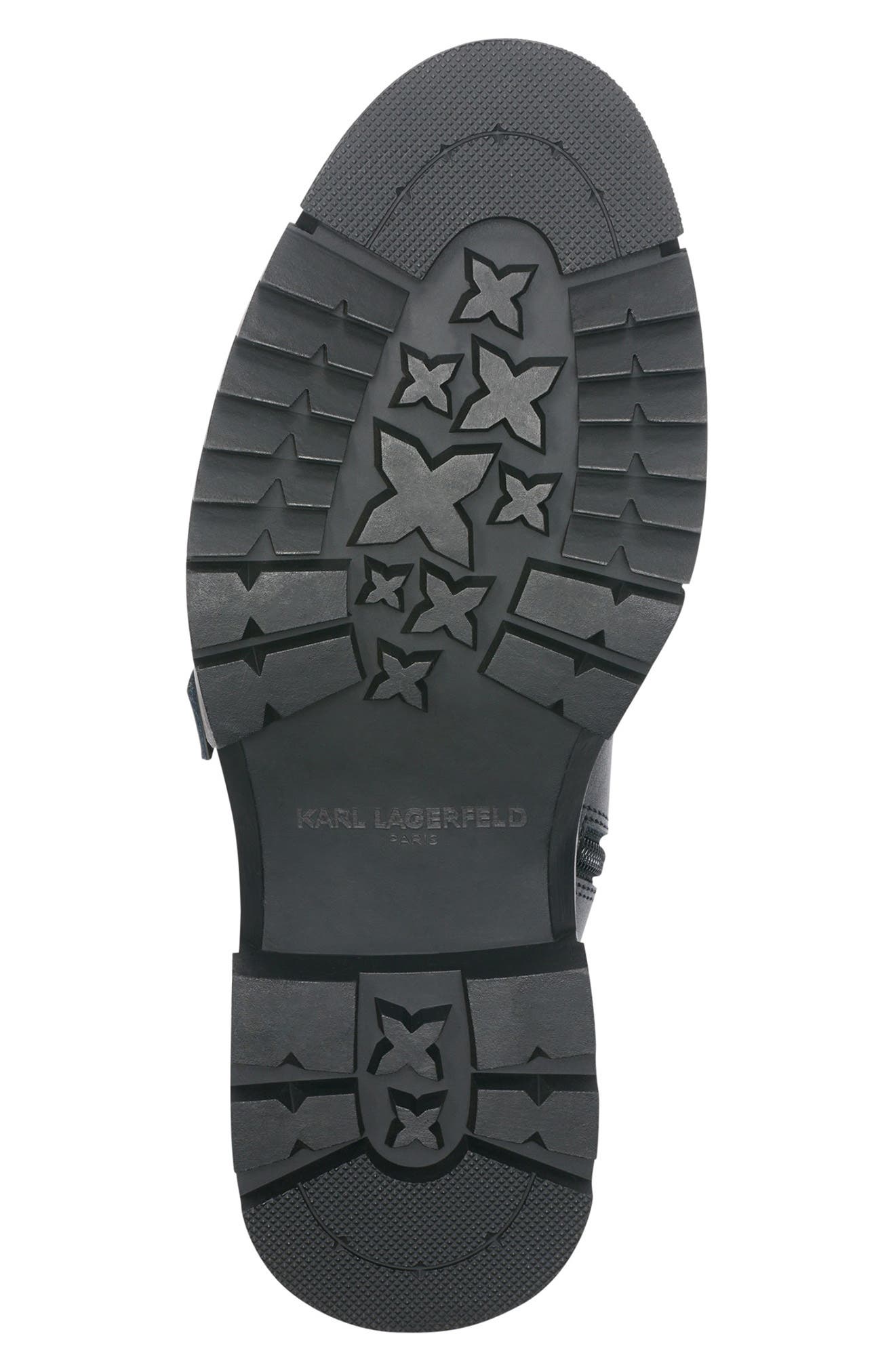 KARL LAGERFELD PARIS Grained Leather Buckled Boot (Men) | Nordstromrack