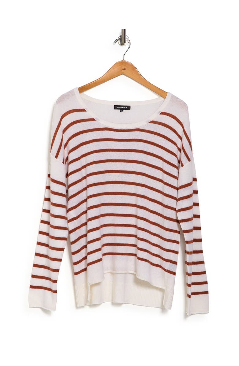 525 America Cashmere Stripe Printed Sweater | Nordstromrack