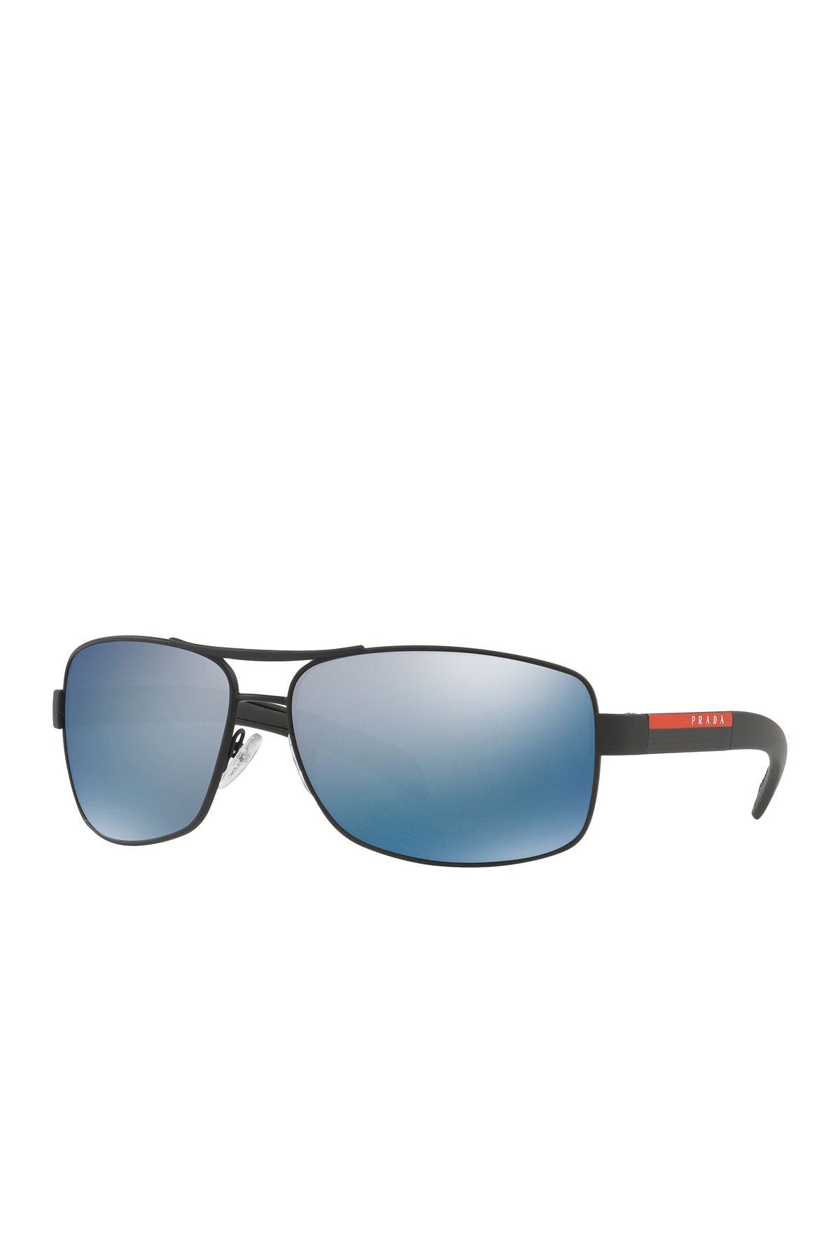 Prada Rectangle Polarized 65mm Navigator Sunglasses | Nordstromrack