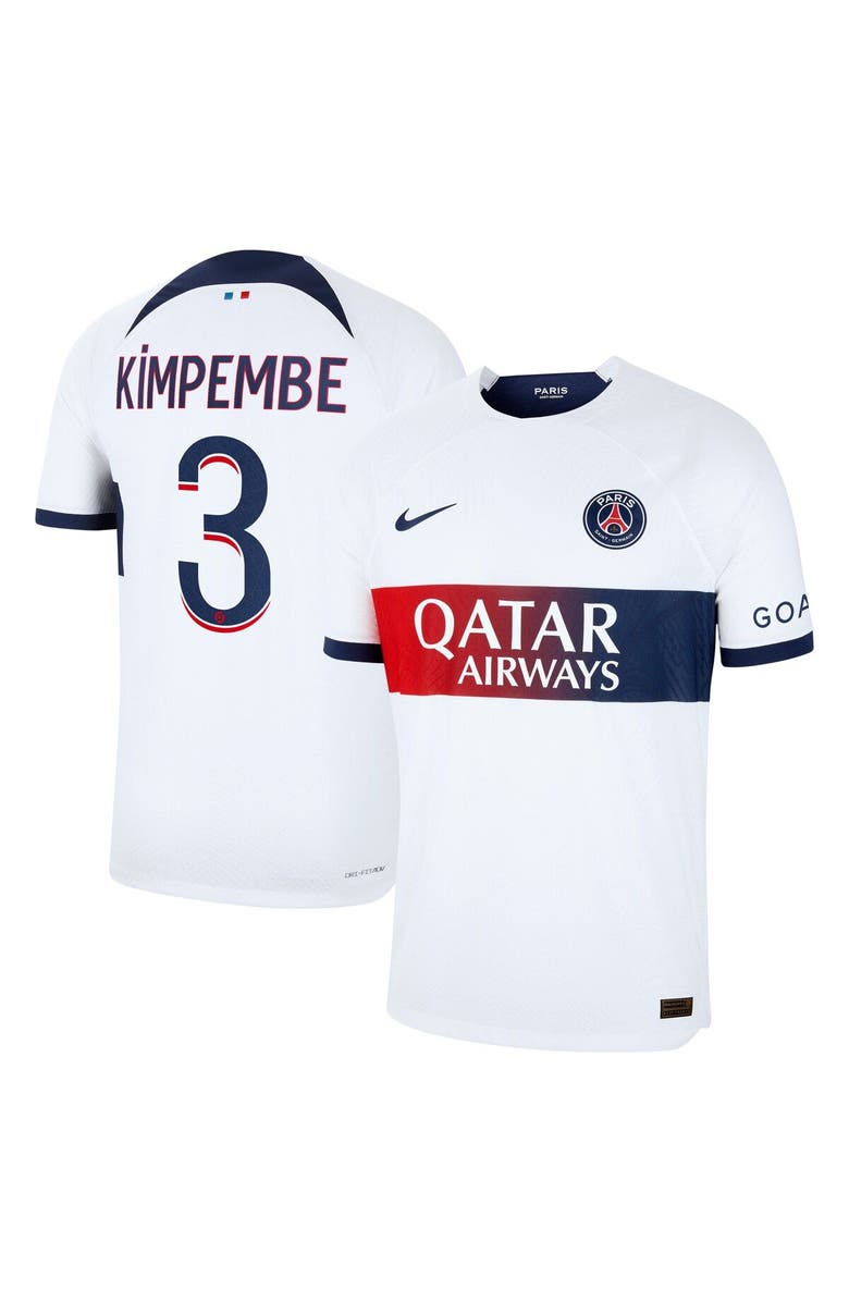 Nike Men's Nike Presnel Kimpembe White Paris Saint-Germain 2023/24 Away ...