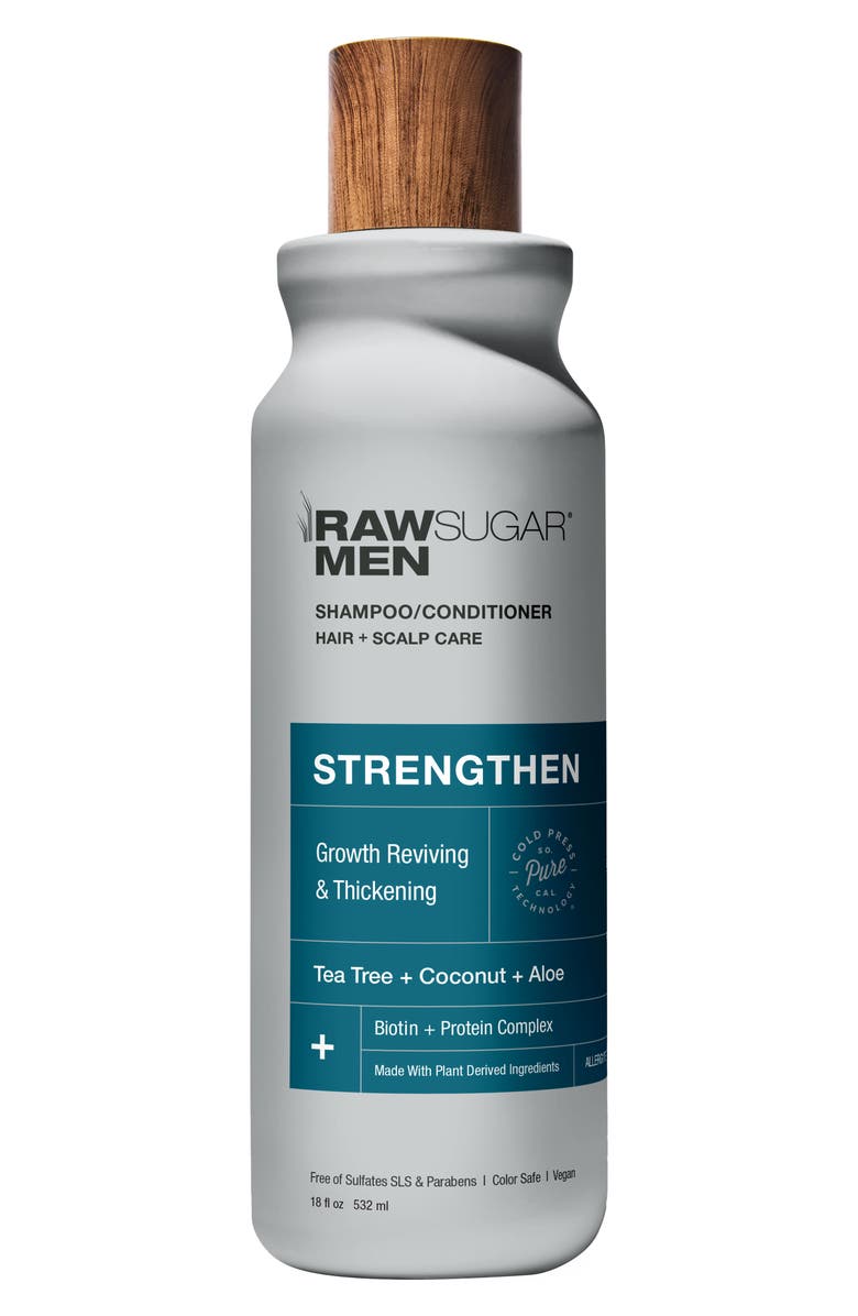 RAW SUGAR Strengthen Tea Tree, Coconut & Aloe 2-in-1 Shampoo ...