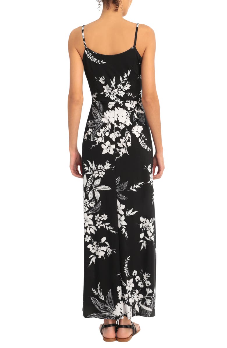 London Times Monotone Floral Print Maxi Dress | Nordstromrack