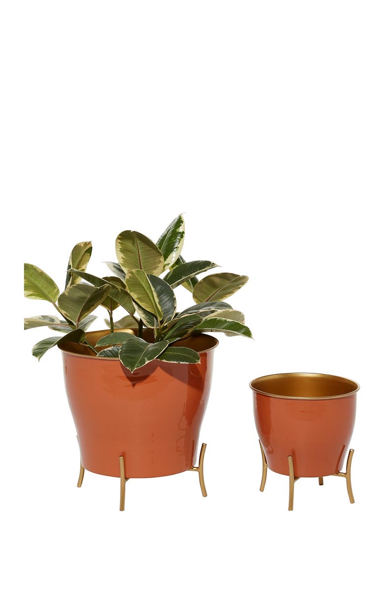 Novogratz Orange Metal Farmhouse Planter - Set of 2 | Nordstromrack