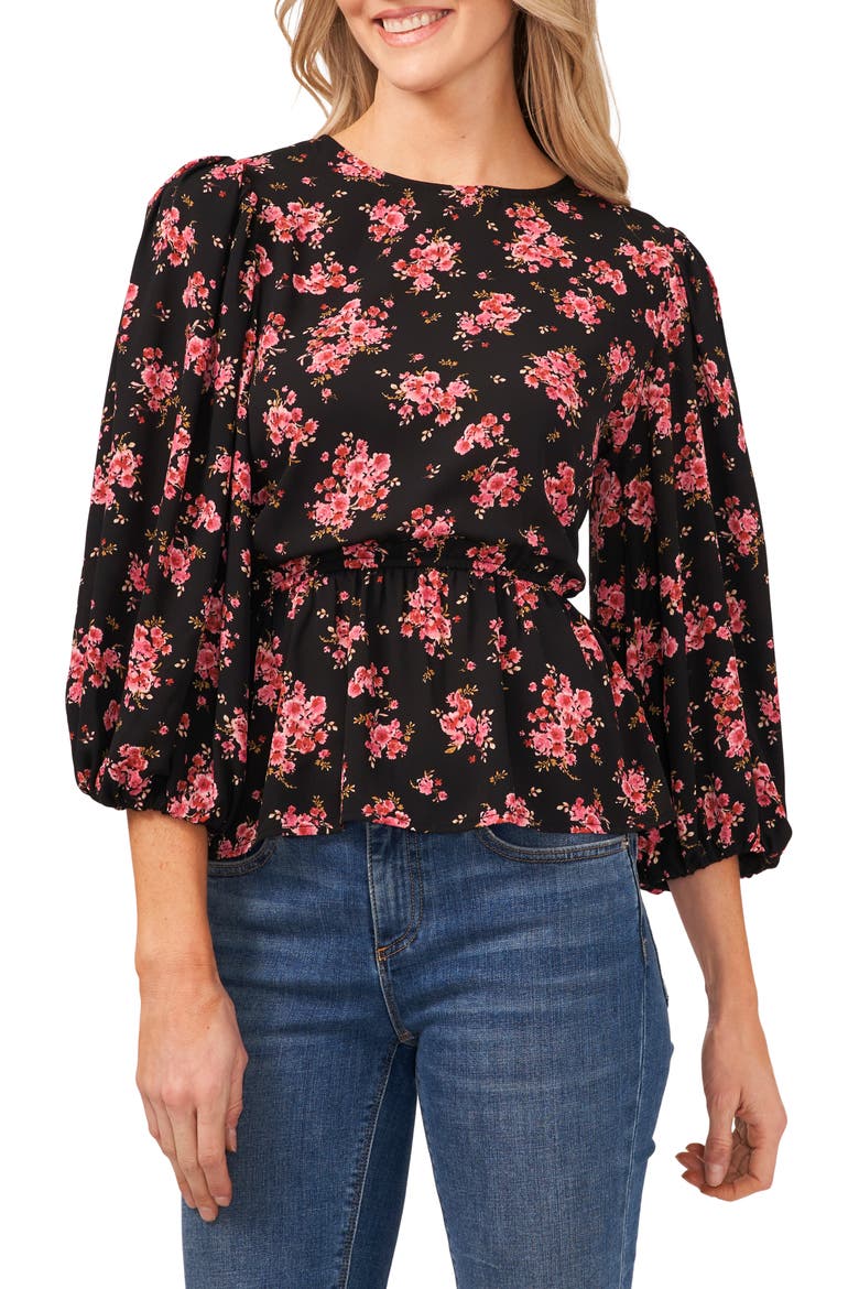Blooming Romance Peplum Blouse (Women) | Nordstromrack