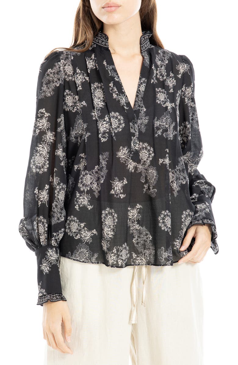 MAX STUDIO Ruffle Long Sleeve Top | Nordstromrack