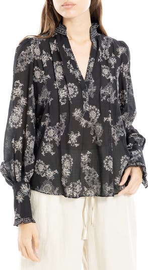MAX STUDIO Ruffle Long Sleeve Top | Nordstromrack