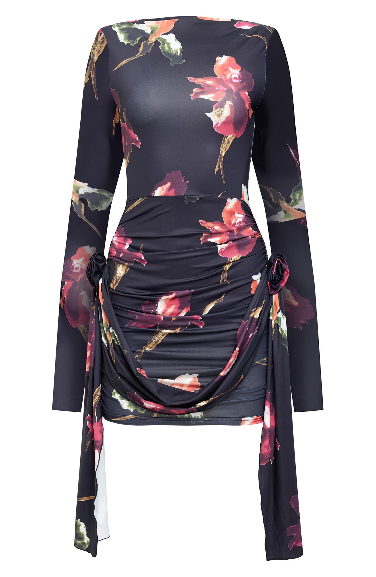 LIONESS Glory Floral Long Sleeve Minidress | Nordstromrack