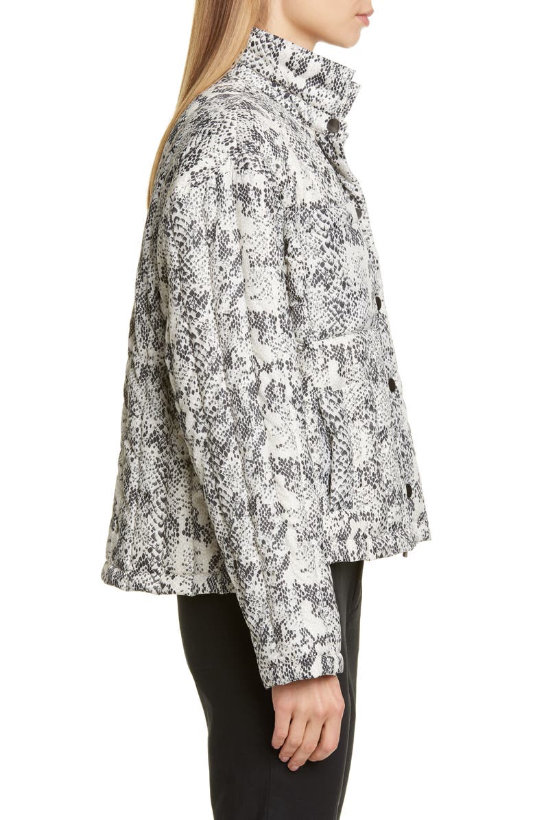 ATM Anthony Thomas Melillo Snake Print Boxy Down Puffer Jacket ...