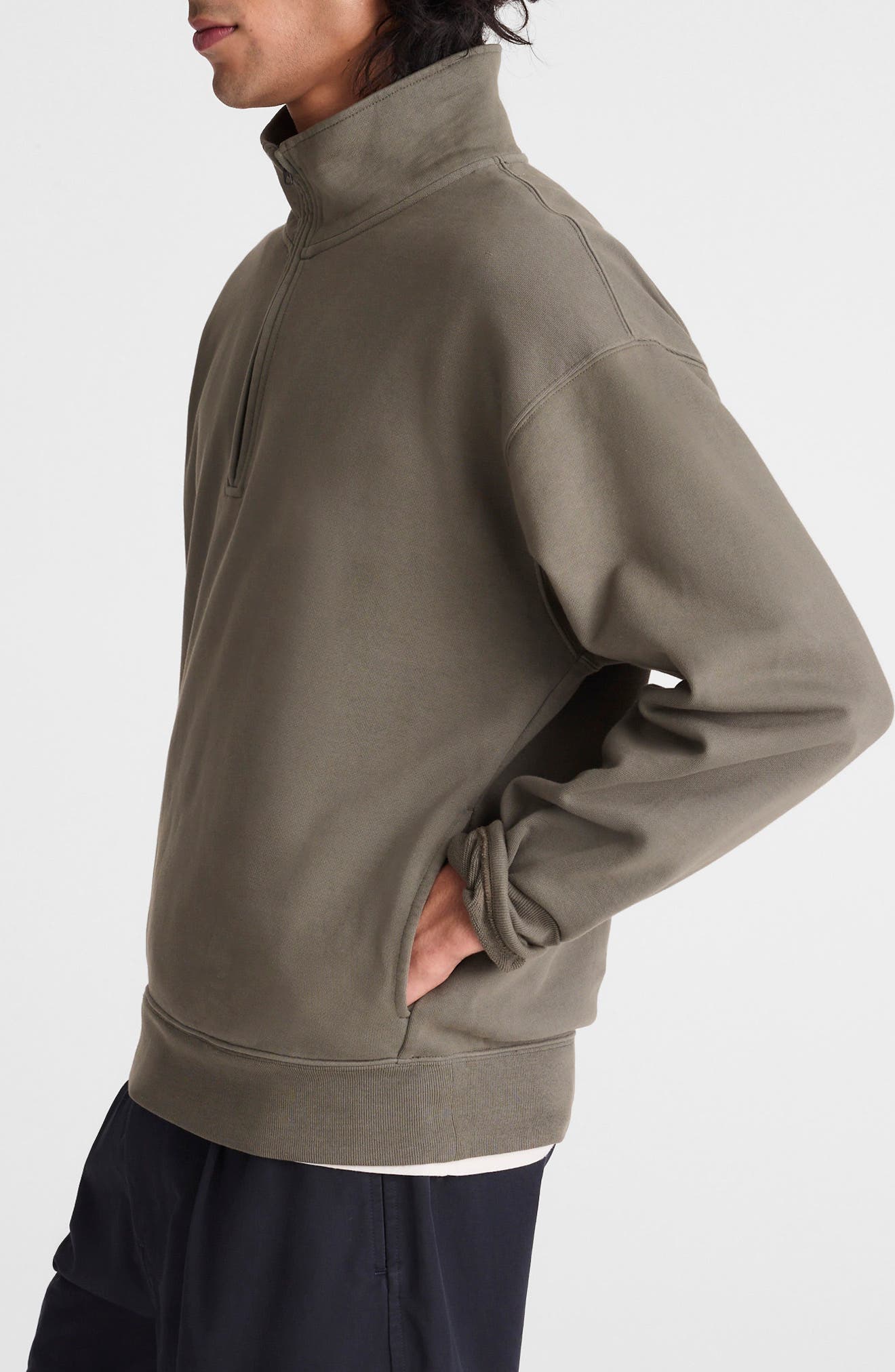 Madewell Quarter Zip Loopback Terry Sweatshirt | Nordstrom