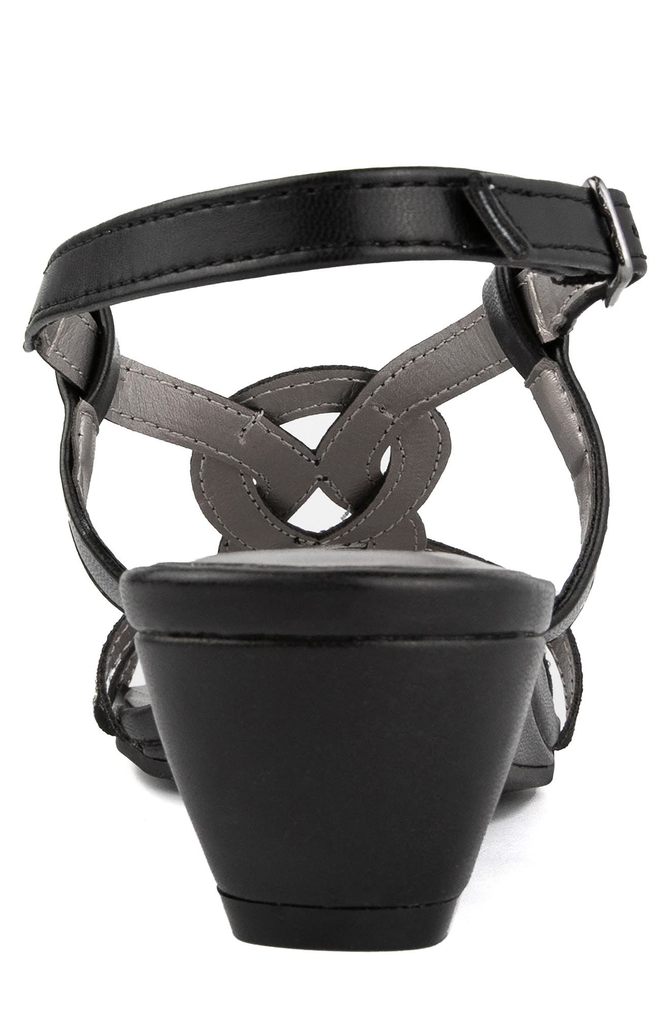 London Fog Embellished T-Strap Wedge Sandal (Women) | Nordstromrack