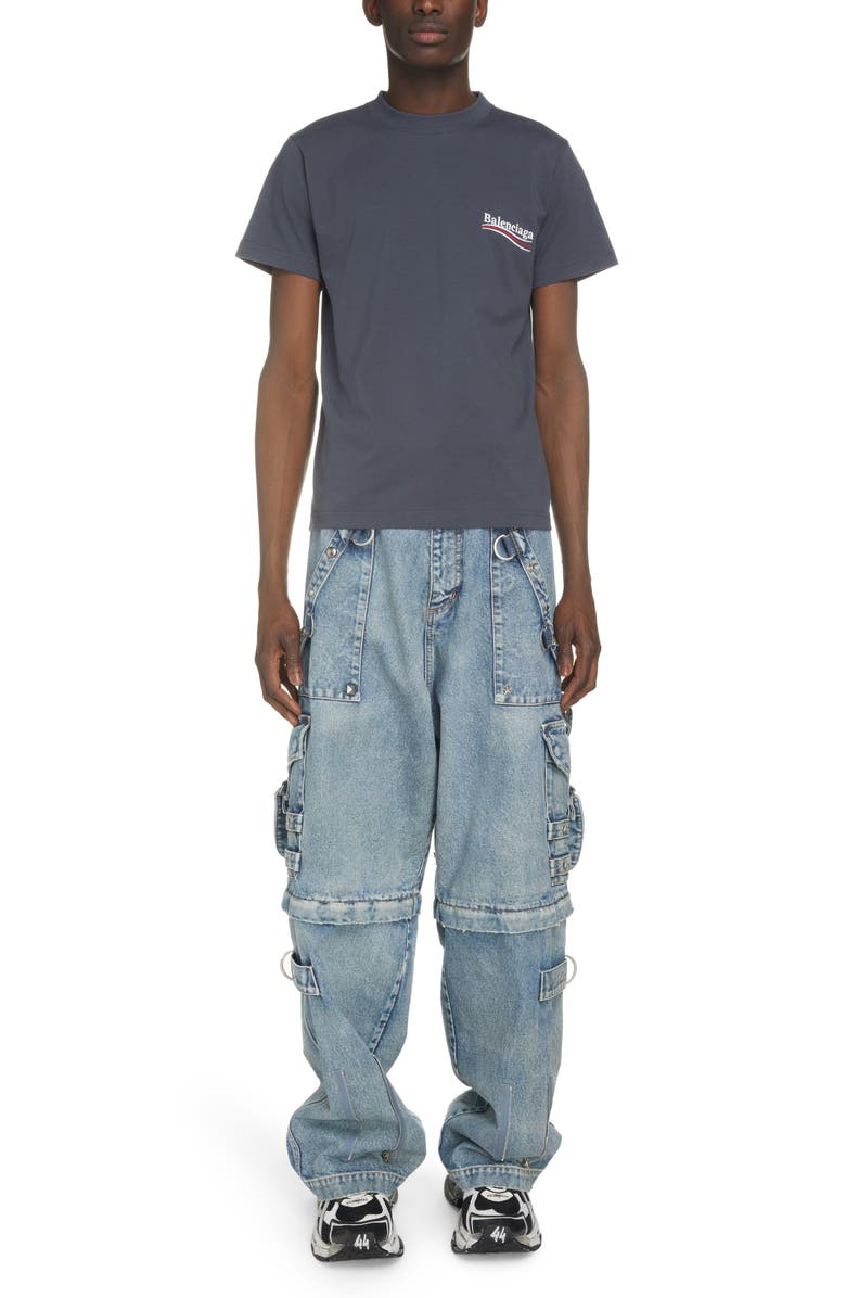 Balenciaga Campaign Logo Small Fit Cotton Graphic Tee | Nordstrom
