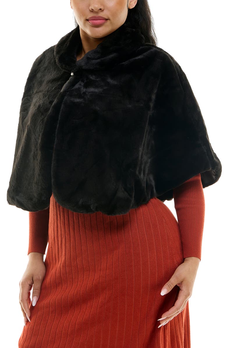 Nina Leonard Faux Fur Capelet | Nordstromrack