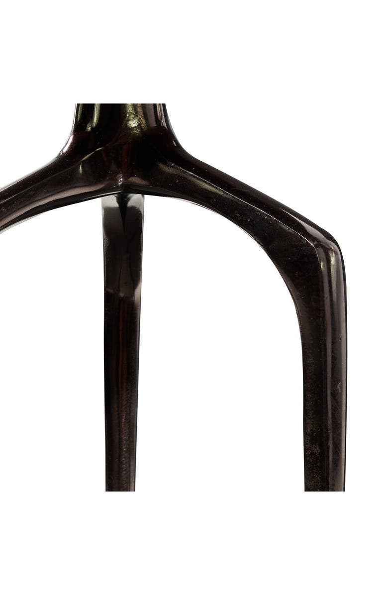 VIVIAN LUNE HOME Black Aluminum Contemporary Accent Table with 3 Tripod ...
