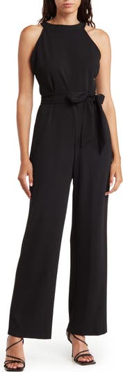 Marina Halter Belted Scuba Jumpsuit | Nordstromrack