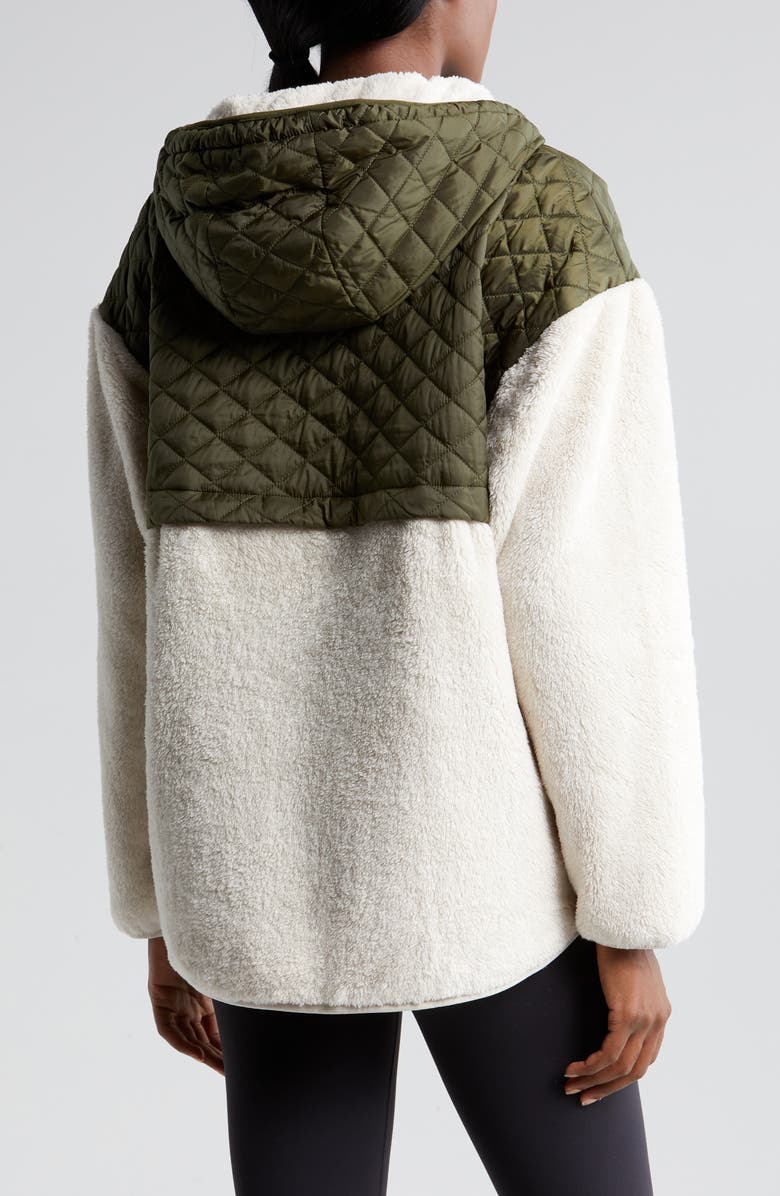 Zella Hybrid Faux Shearling Hoodie | Nordstromrack