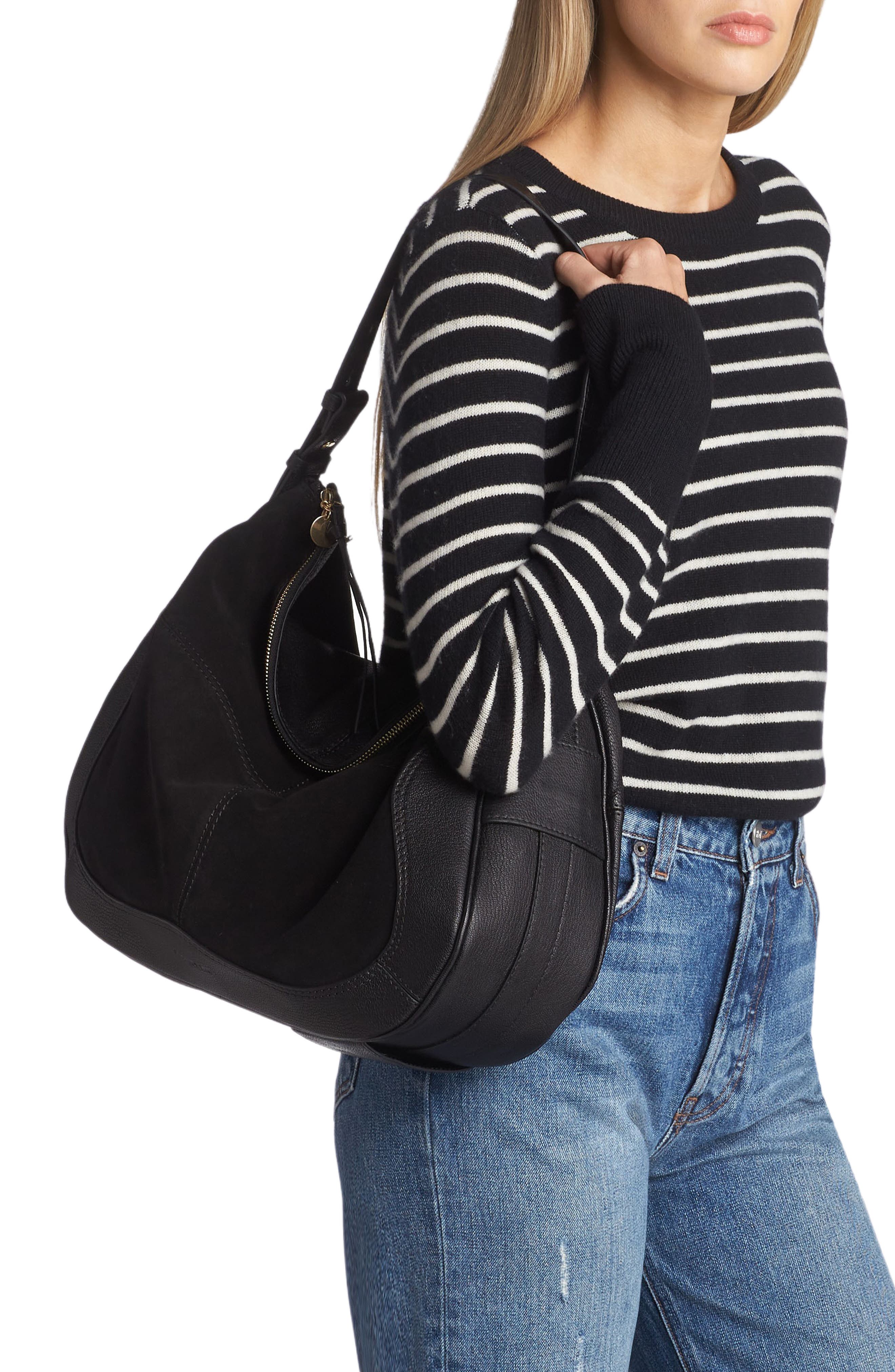 See by Chloé Hana Leather & Suede Hobo Bag | Nordstromrack