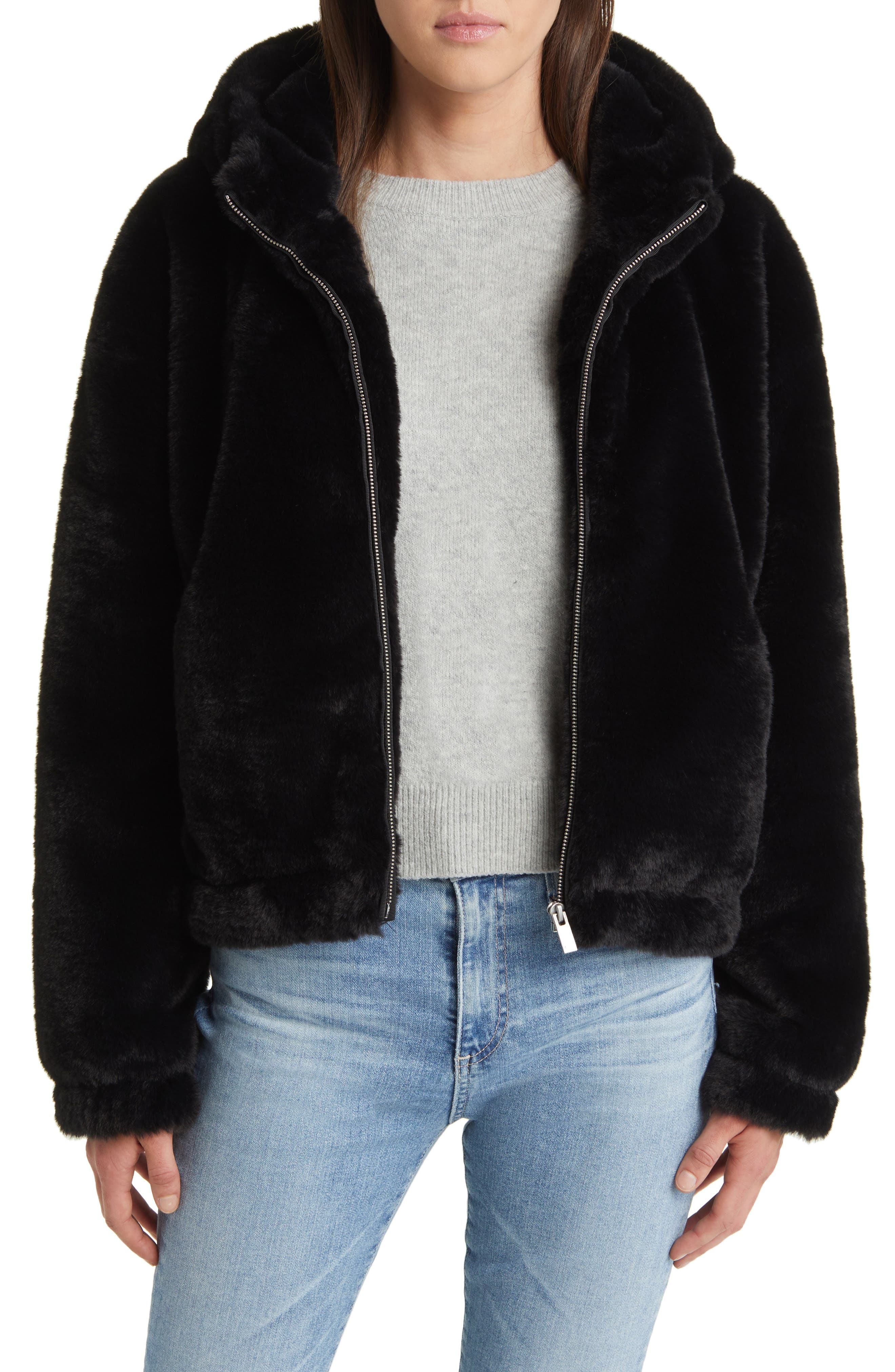 UGG® Mandy Faux Fur Hooded Jacket | Nordstrom